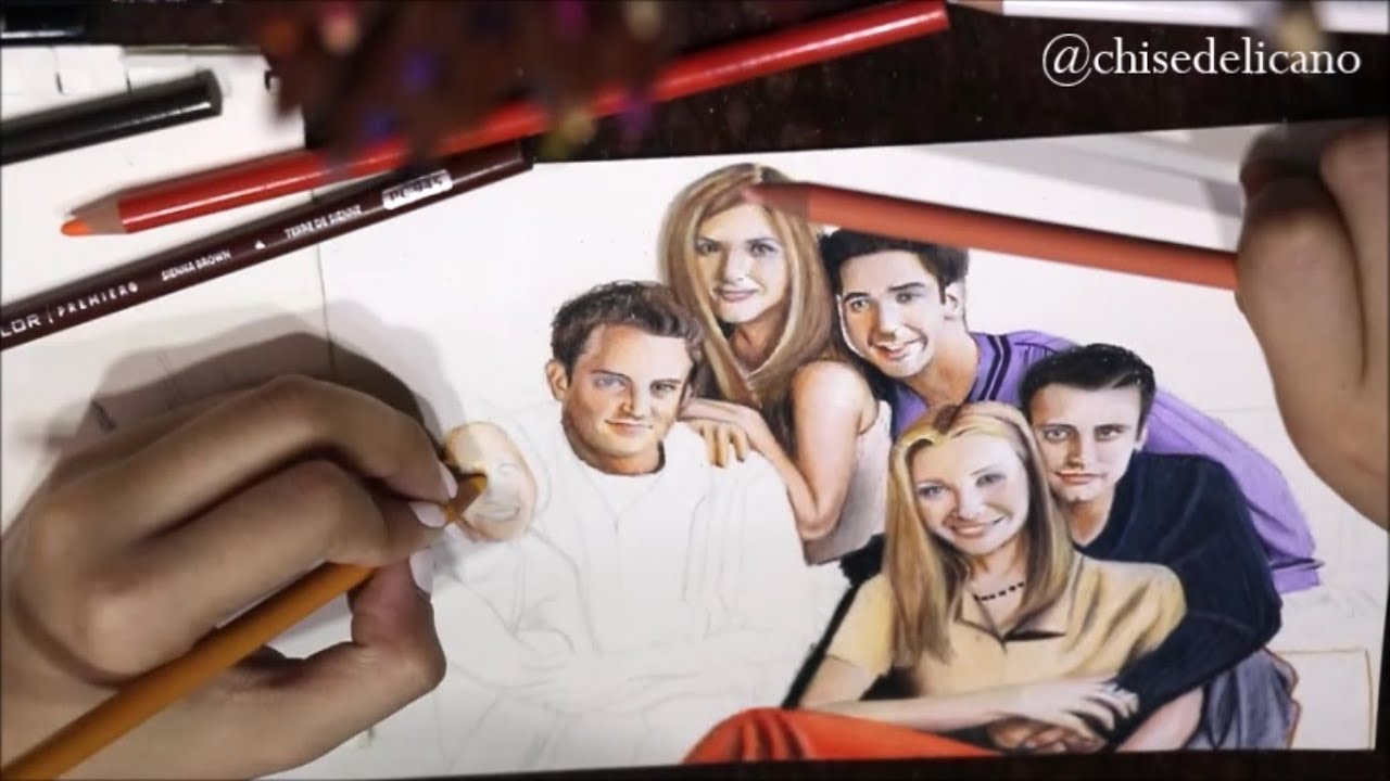Friends cast (speed drawing) by Chise Delicano - YouTube