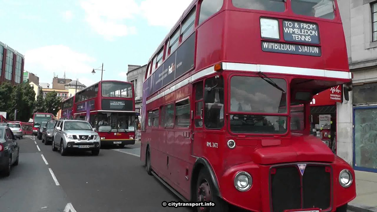 By Routemaster Bus to the Wimbledon Tennis - YouTube
