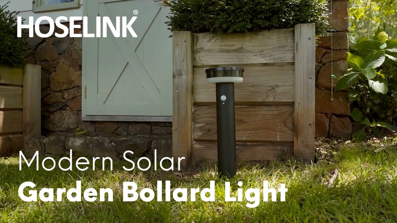 Modern Solar Garden Bollard Light with Motion Sensor 40 LED - L510 ...