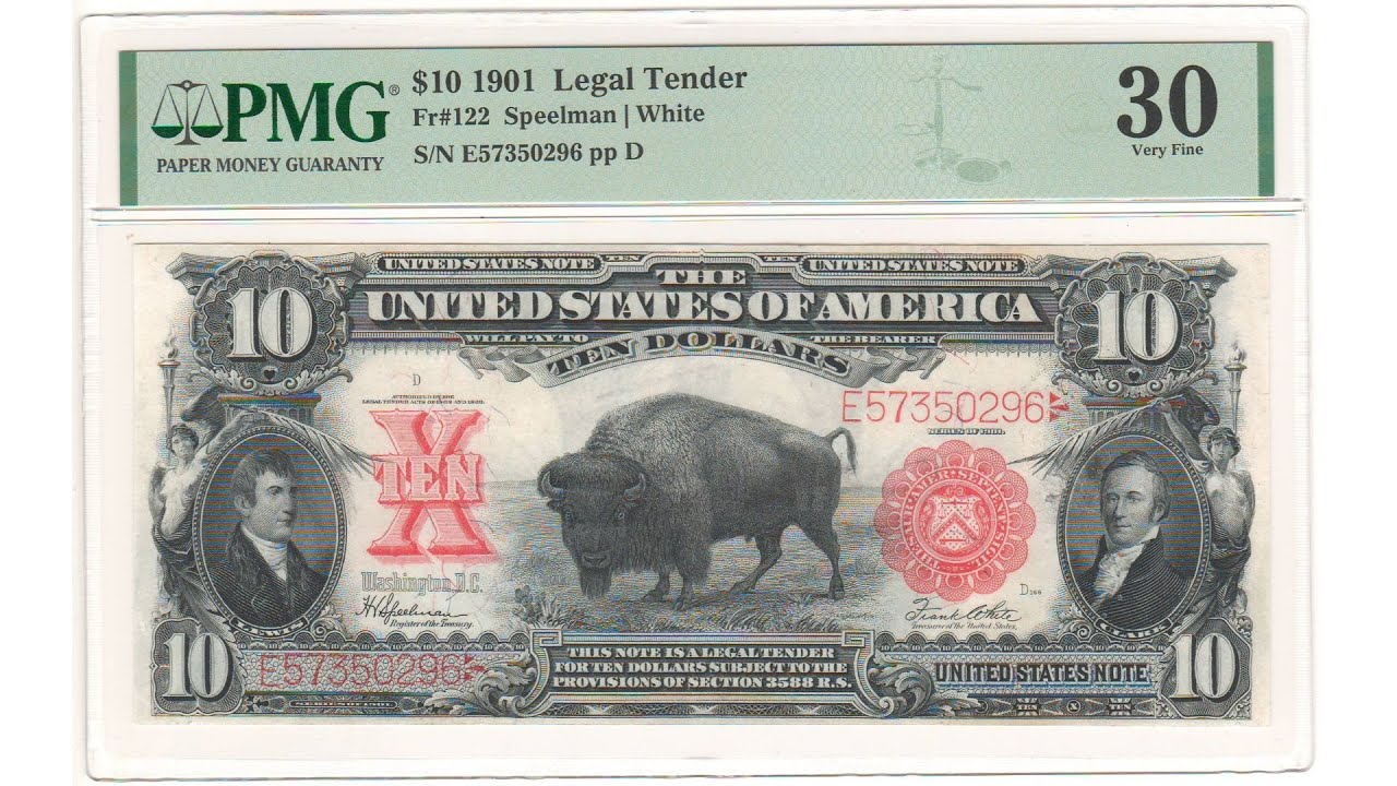 Episode 180: Bison Note $10 Legal Tender 1901 - YouTube