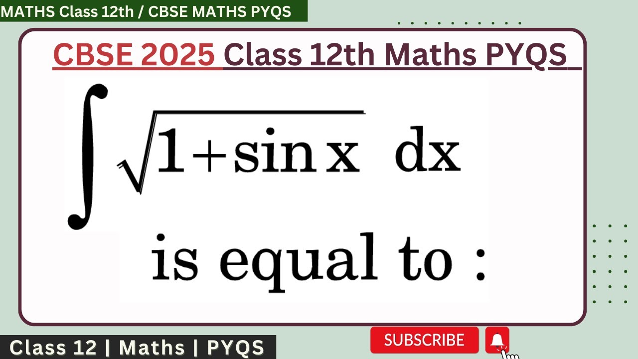 integrate sqrt(1 + sin x) dx is equal to | integrate root 1 plus sin x ...
