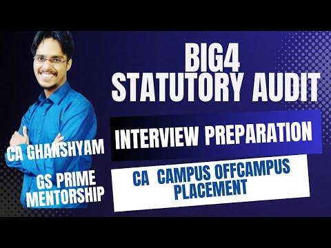 CA Big4 mock interview I how to prepare for statutory audit I how to prepare CA Campus interview ...