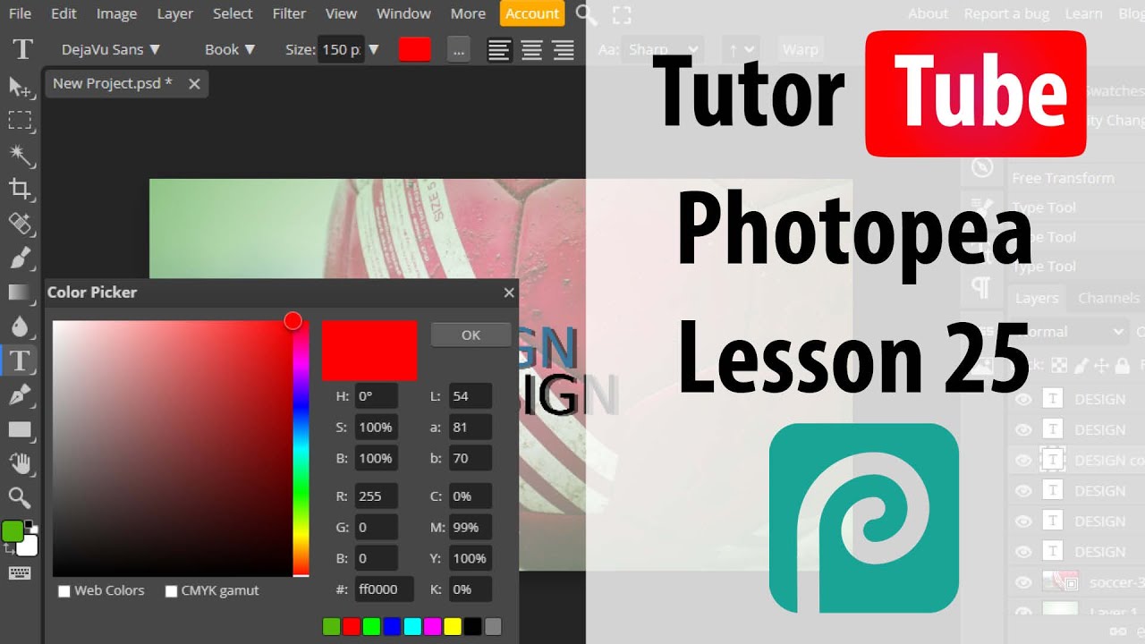 Photopea - Lesson 25 - Spot Healing Brush Tool - YouTube