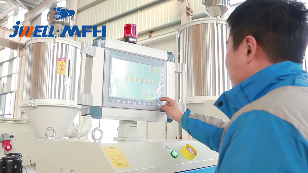 MFH series pipe extrusion machine----alex@polynk.com - YouTube