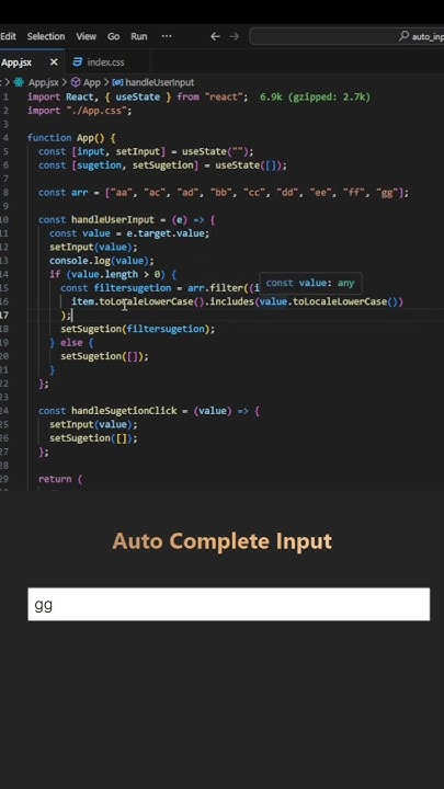 React Auto Complete Input || Isha Koladiya || Hindi || 2024 - YouTube