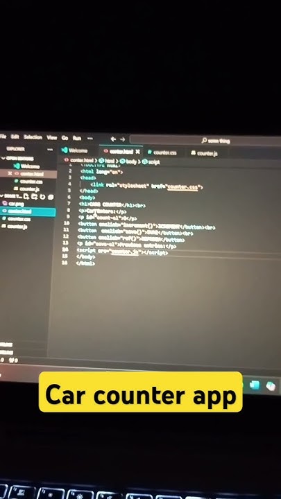 Car counter app made with html+CSS+js #counter #codding - YouTube