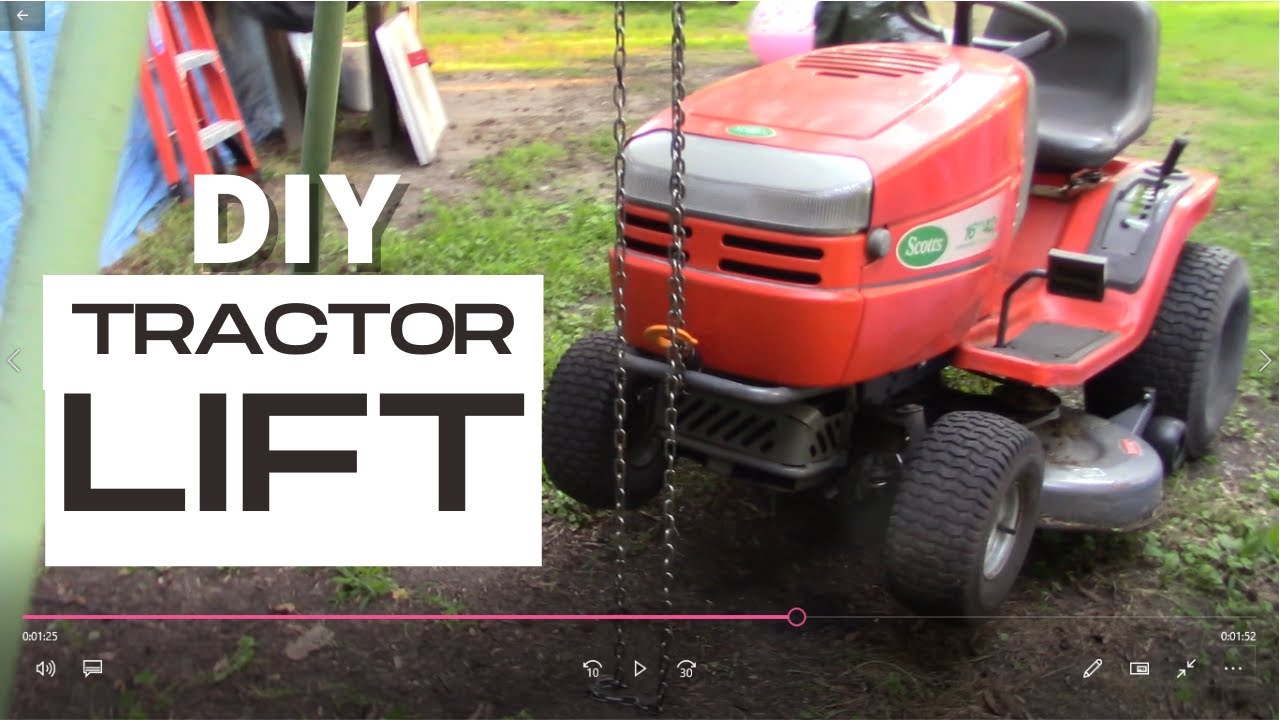 How to Set Up a DIY TRACTOR LIFT / ENGINE HOIST with Buck's Small ...