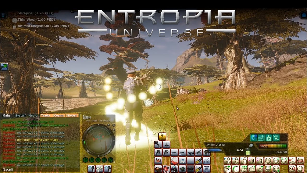 Entropia Universe: 60 Ped Kerberos Hunt - YouTube