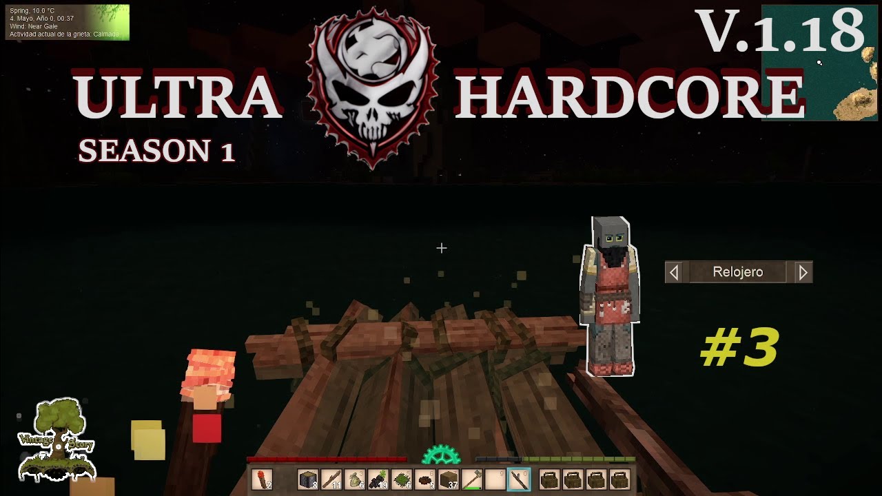 Vintage Story, CAP3 - UHC SEASON 1 V.1.18 || Analizamos la generación de océanos de la 1.18 ...