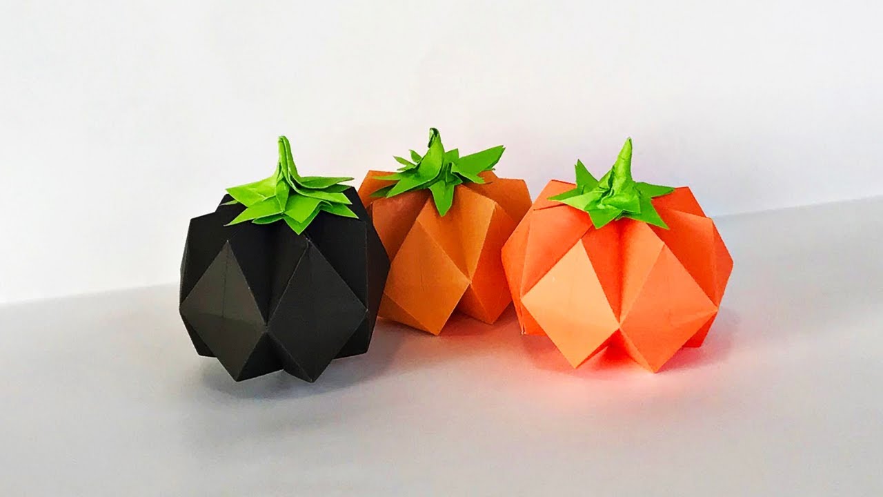 DIY Paper Pumpkin | paper pumpkin decorations | paper pumpkin | origami ...