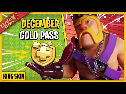 NEW UPDATE- DECEMBER SEASON GOLDPASS SKIN COC|coc December gold pass ...