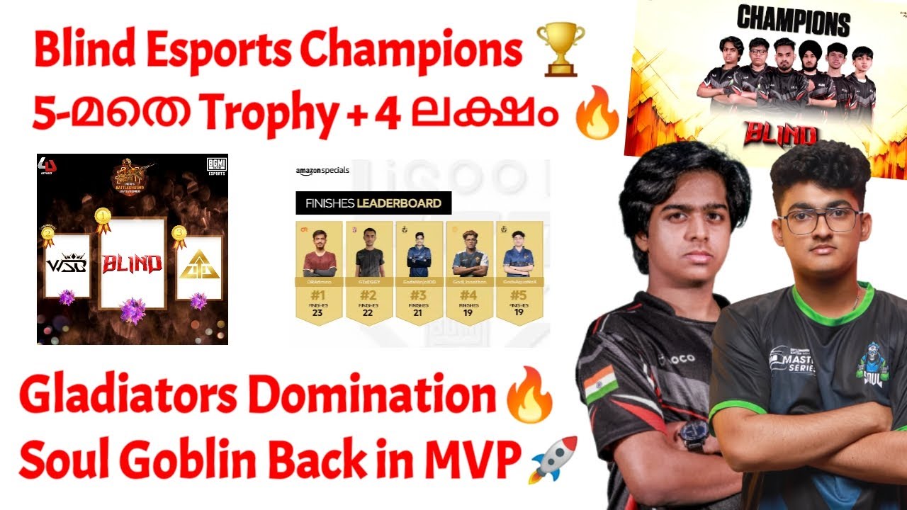 Blind Esports Champions 🏆 | 5-മതെ Trophy 🏆 | Goblin MVP🔥 | Nodwin ...