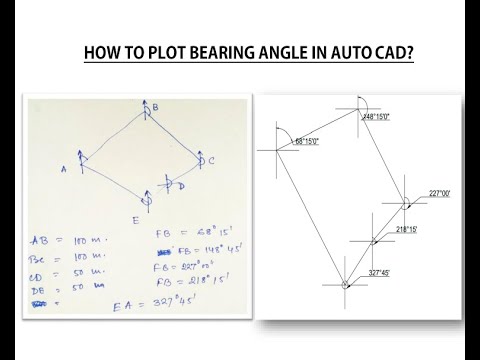 HOW TO PLOT BEARING ANGLE IN AUTO CAD - YouTube