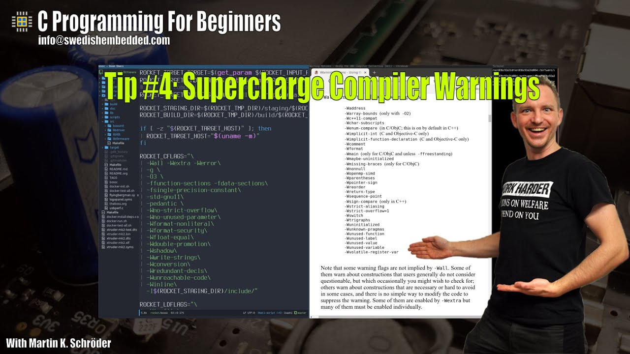 C Programming For Beginners: Tip #4: Supercharge Your Compiler Warnings ...