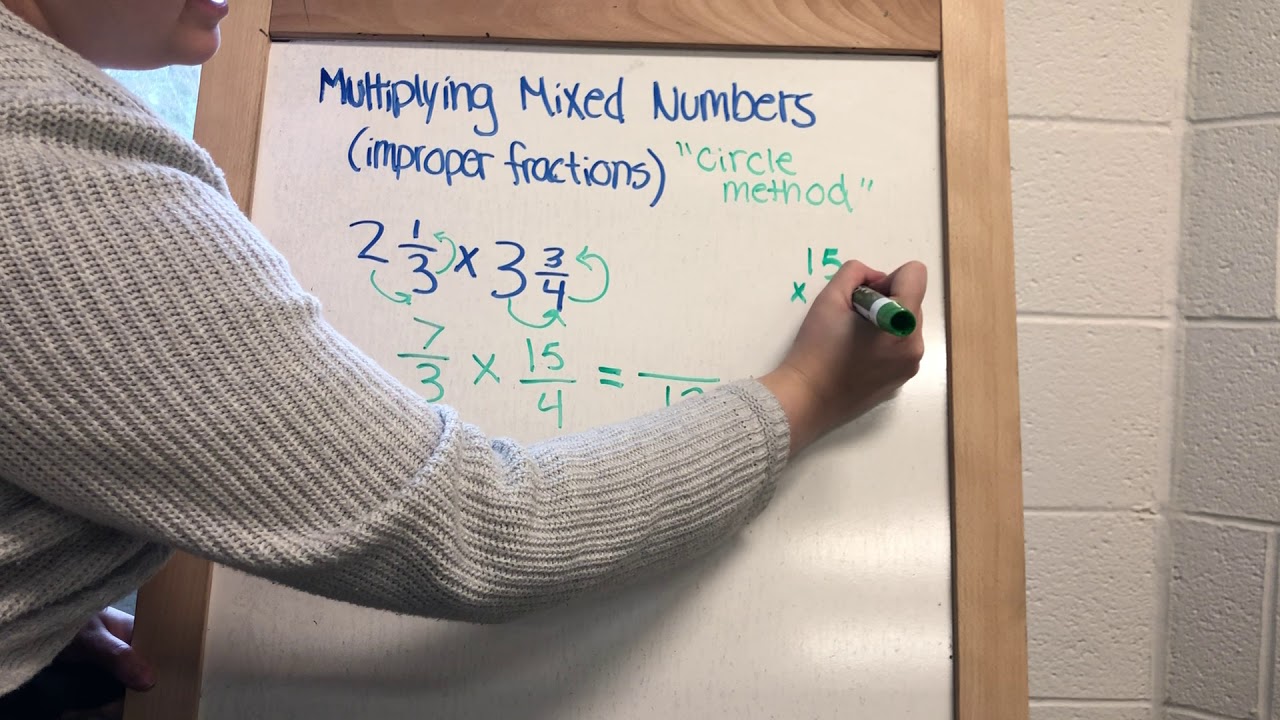 Multiplying Mixed Numbers using Improper Fractions - YouTube