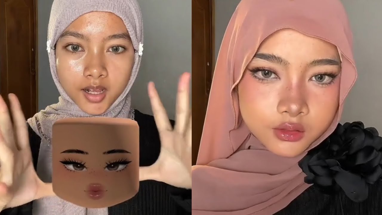 roblox inspired makeup tutorial 💜tiktok video ️‍🔥subscribe for more # ...