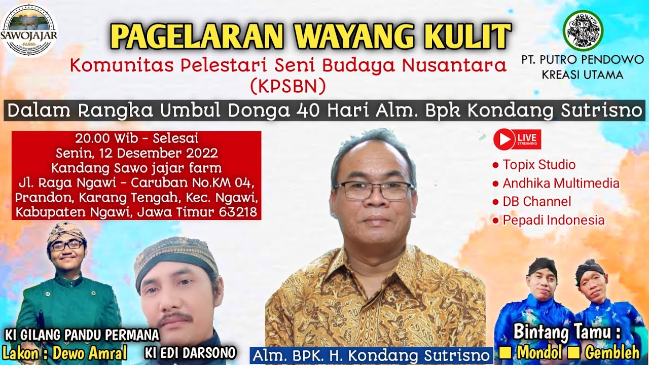 LIVE WAYANG KI DALANG PANDU PERMANA & KI EDI DARSONO Lakon' DEWO AMRAL ...