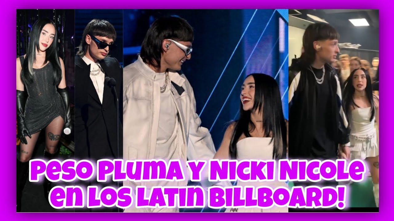 Peso Pluma Y Nicki Nicole Agarrados De La Mano En Los Premios Latin