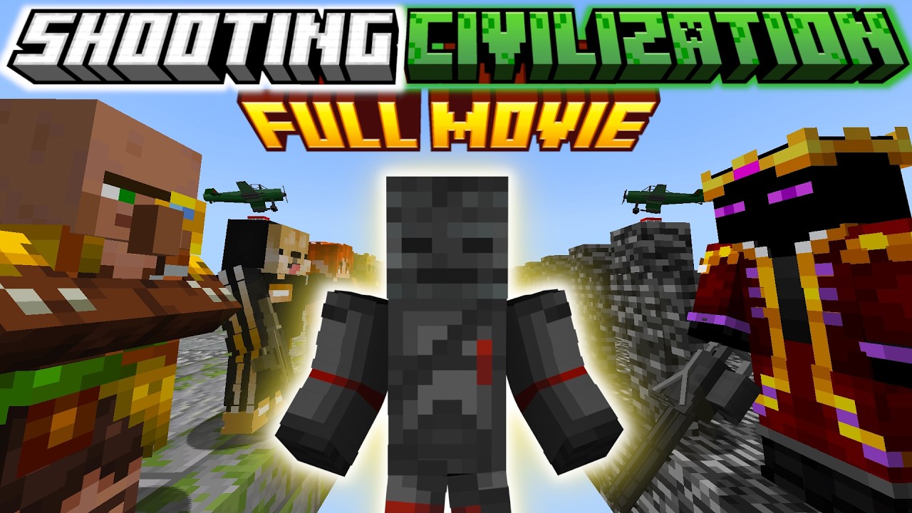 Minecraft but I survive in SHOOTING CIVILIZATION [Full Movie] - YouTube