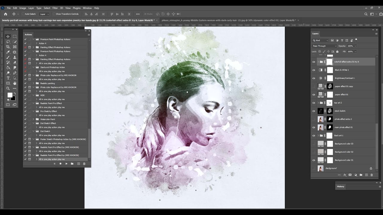 Realistic Paint Pro Effect Photoshop Tutorial - YouTube