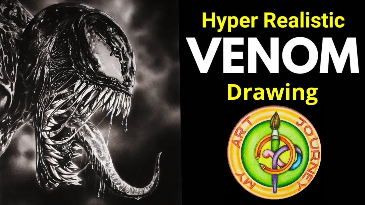 Hyper realistic Venom Drawing - YouTube