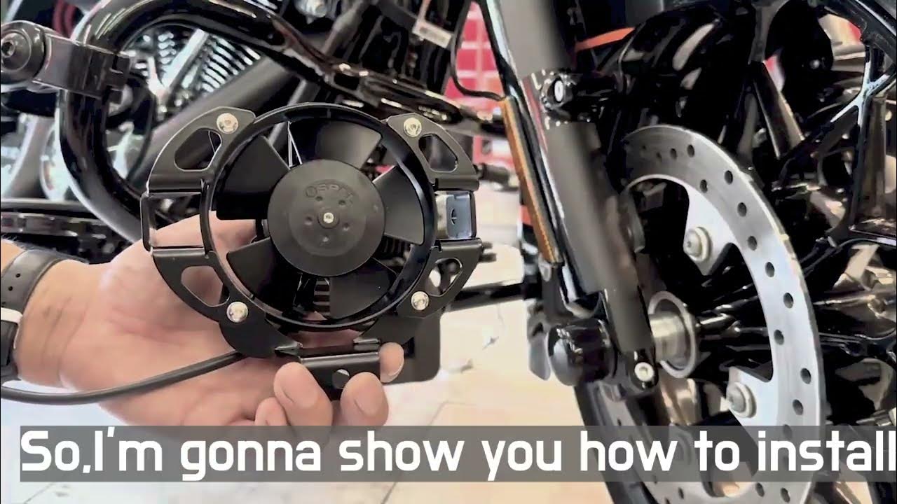 Harley Davidson Fan assisted oil cooler kit 62700204 26800195 #62700204 #26800195 - YouTube