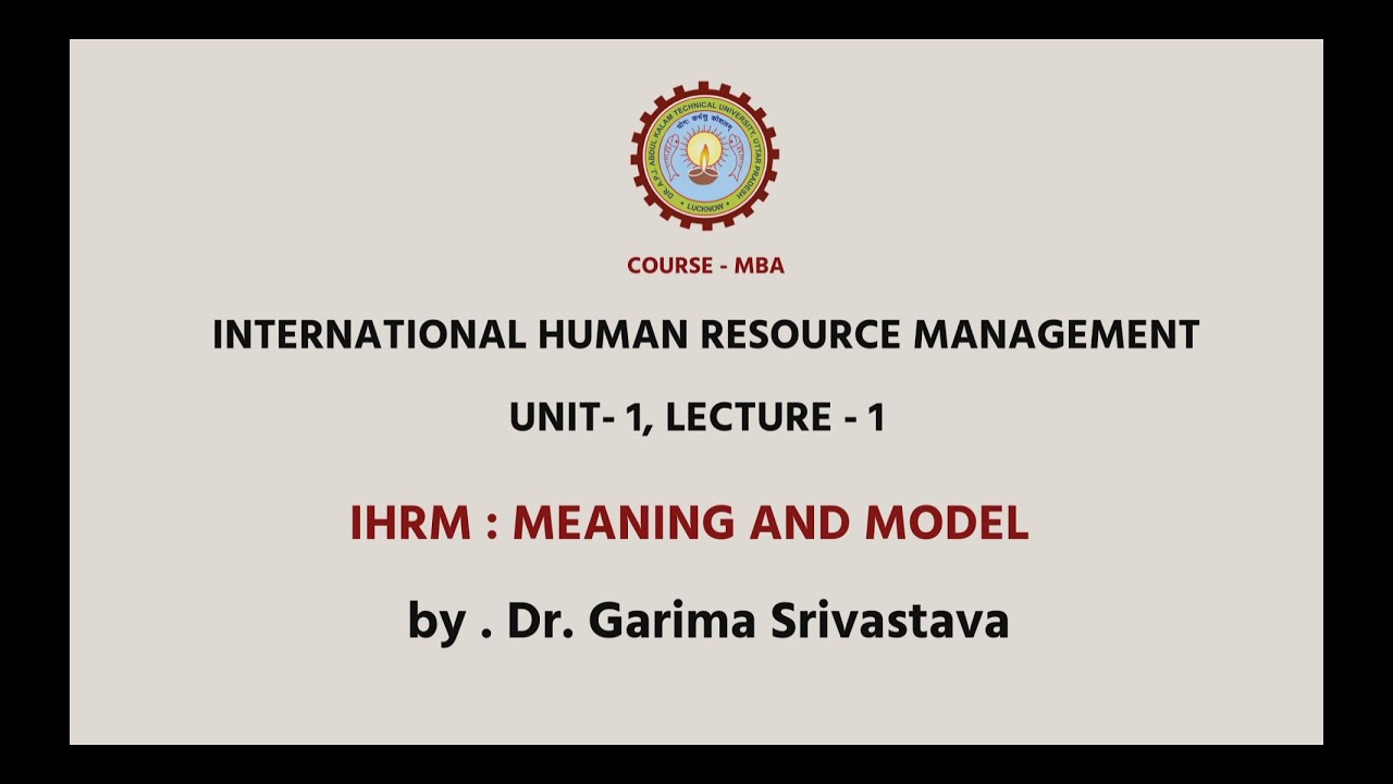 International Human Resource Management | Meaning and Model (IHRM ...