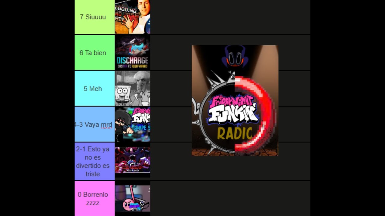 Directo de PC haciendo la tierlist del FnF Radio Parte 1 a 10 - YouTube