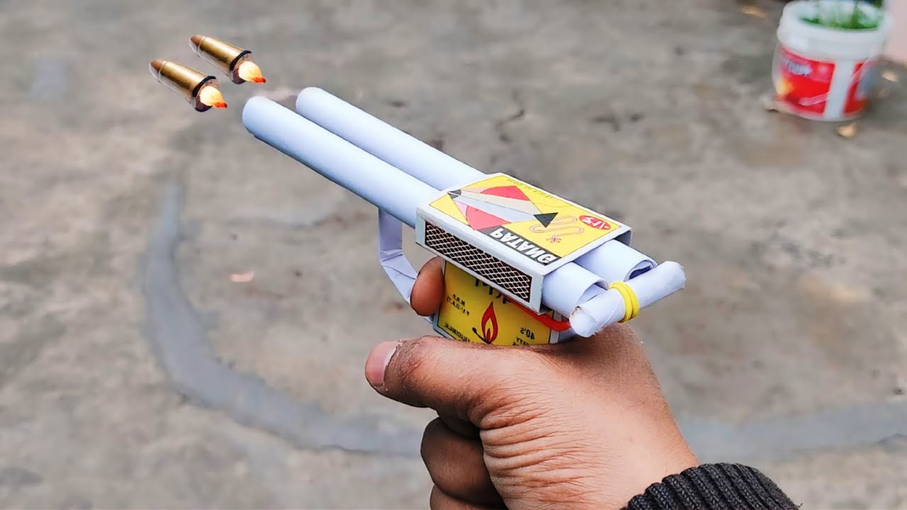 matchbox gun | Paper gun | माचिस और पेपर से गन बनाओ | - YouTube