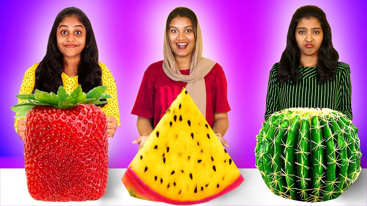 GUESS THE SHAPE FRUIT SALAD CHALLENGE 🤩 | തെറ്റിപ്പോയാൽ എട്ടിന്റെ പണി 😂 ...