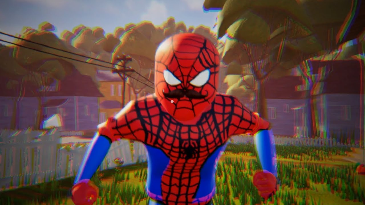 MUSTACHE SPIDERMAN - Hello Neighbor Mod - YouTube