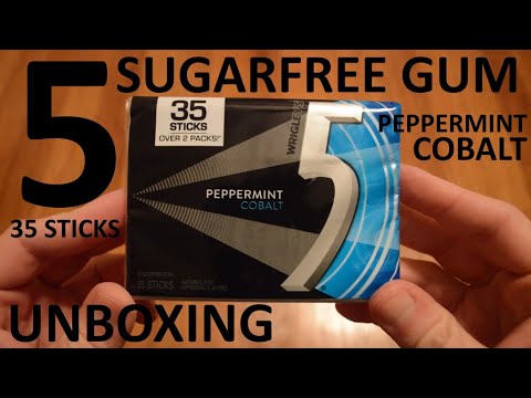 Unboxing Wrigley's 5 Peppermint Cobalt 35 Sticks Sugarfree Gum - YouTube