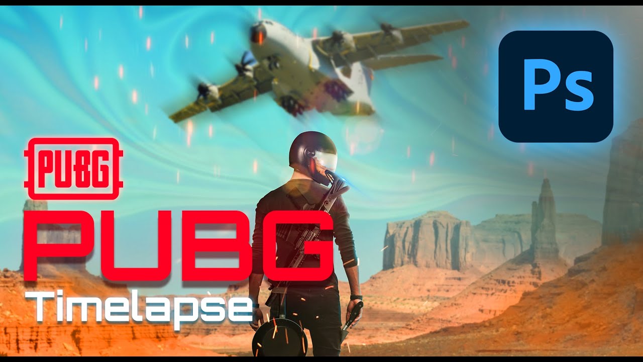 PUBG Poster Photoshop Edit (Timelapse Video) - YouTube