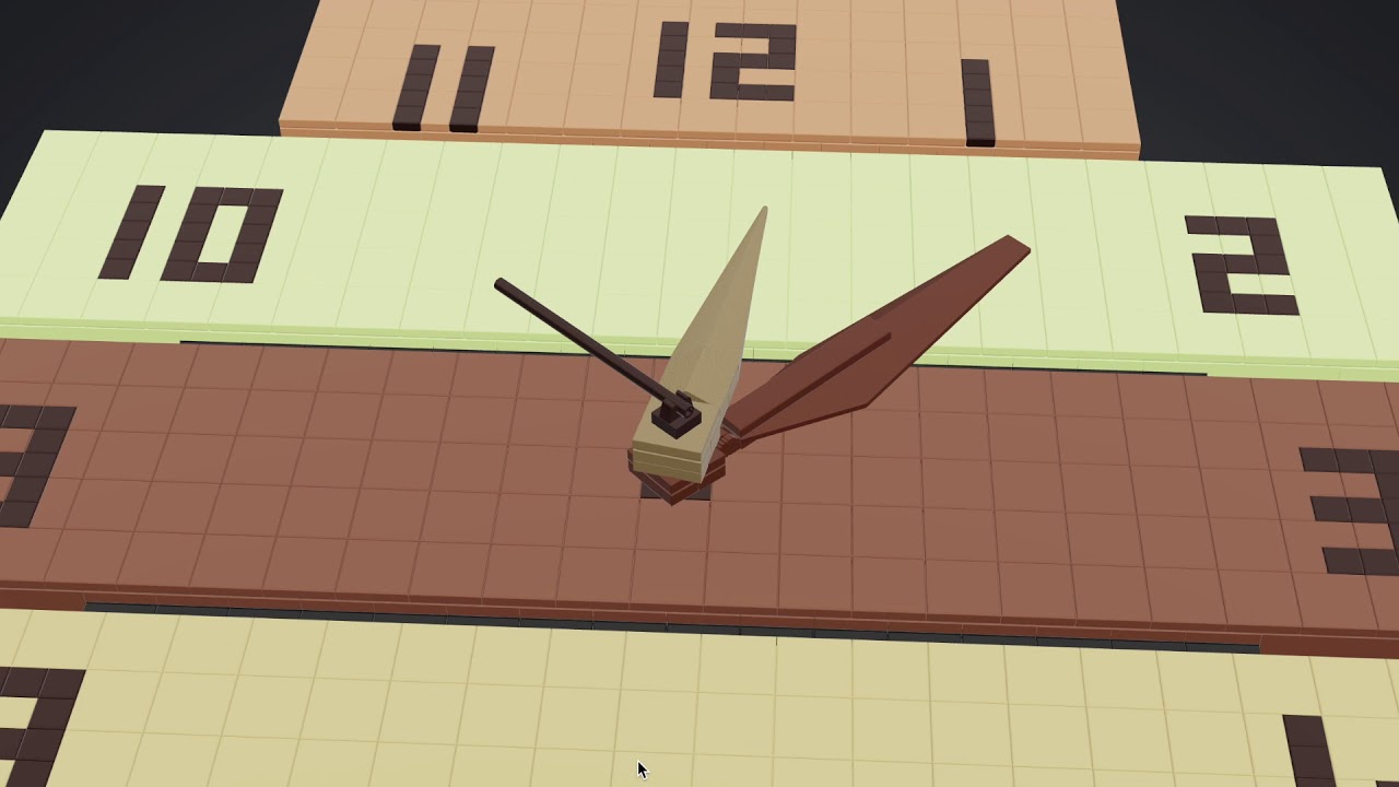 Clock with hand animation! Lego Model (From mecabricks - dvk) - YouTube