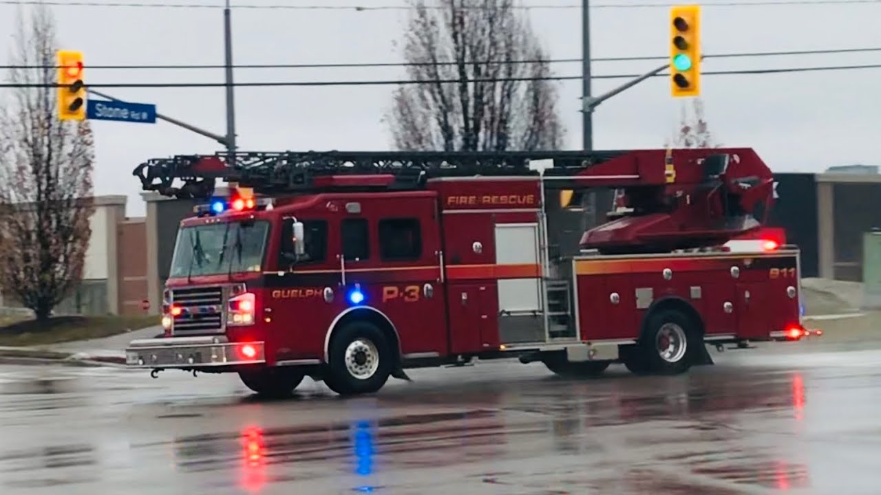 (PA4000) Guelph Fire Department P-3 Responding - YouTube