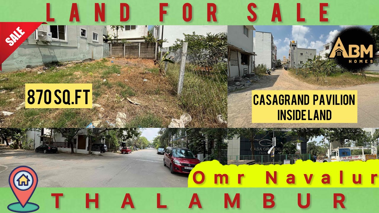 IDNO191♥️OMR NAVALUR THALAMBUR RESALE PLOT SALE 870 SIZE CASAGRAND ...