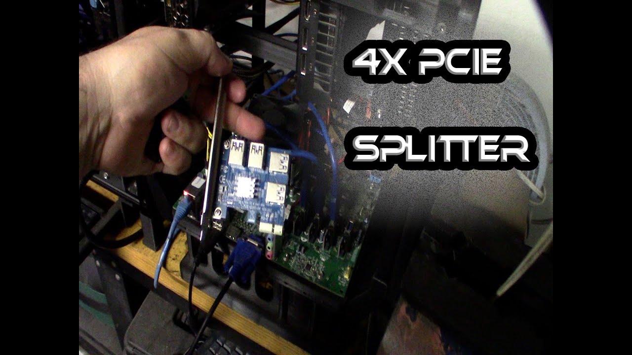 4X PCIe Splitter for GPU Riser Setup, Enable Gen1 in bios Crypto Mining ...