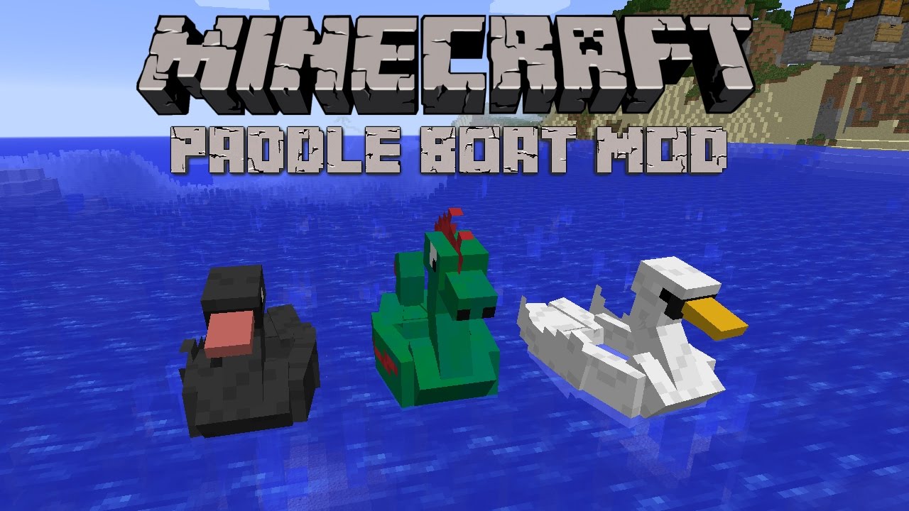 PADDLE BOAT MOD 1.7.10 - Minecraft Mod - YouTube
