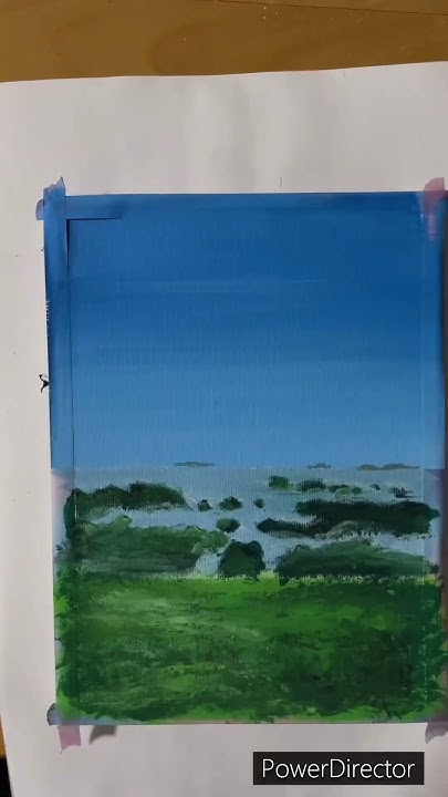 絵画教室に通い始めて8日目「夏の海と島」 Youtube