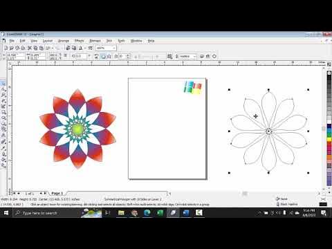 MEMBUAT BUNGA DI COREL DRAW - YouTube