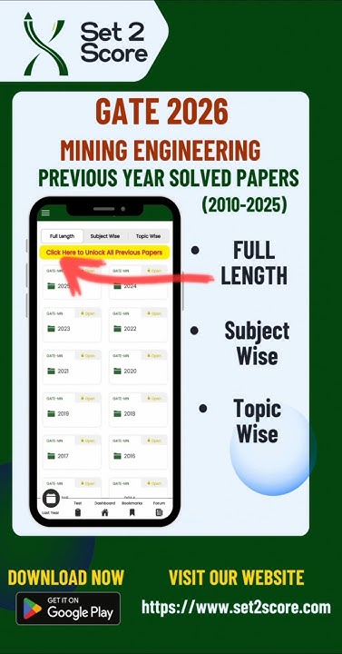 GATE Mining Engineering Previous Year Solved Papers (pyqs)(2010-2025)#gate #Mining #gate2026 ...