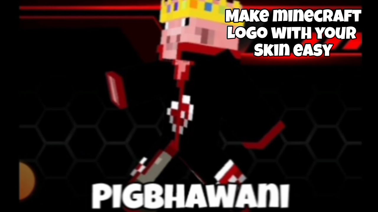 how to make minecraft logo with your skin tutorial - YouTube