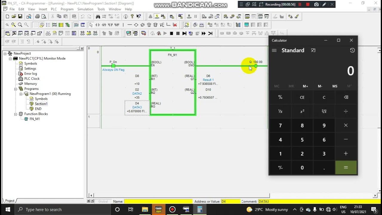 EP4 CX-PROGRAMMER | OMRON || FUNCTION BLOCK CALCULATION - YouTube