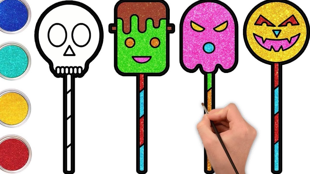 How to draw candy and lollipops - YouTube