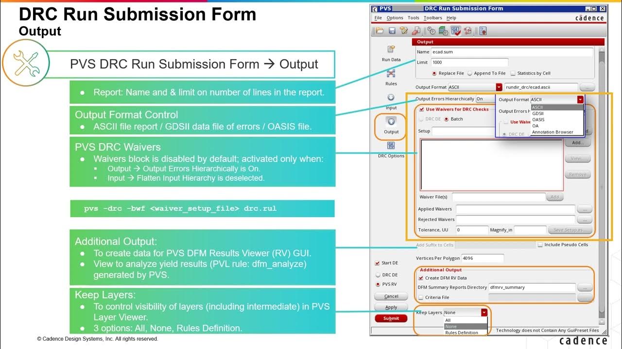 35 PVS DRC Run Form Setup Output - YouTube