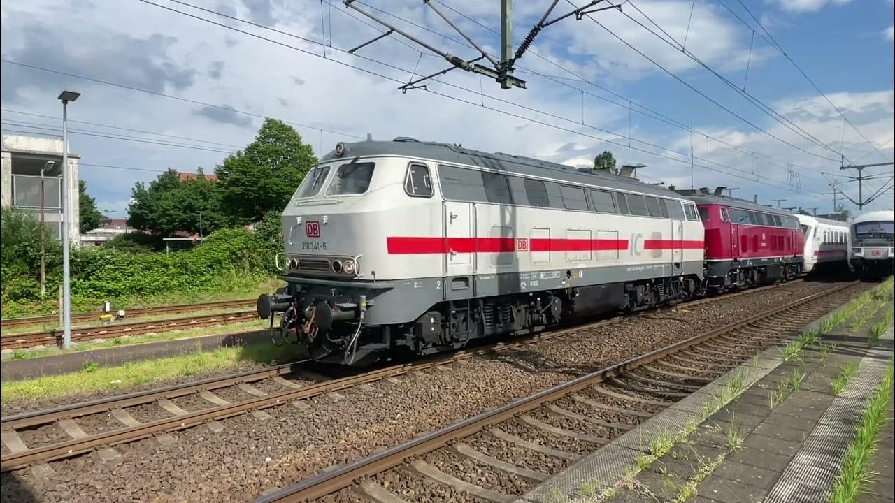 Erster Einsatz für IC 218 341-6 & 218 373-9 am Intercity und Blauer Schlumpf 218 412-5 in ...