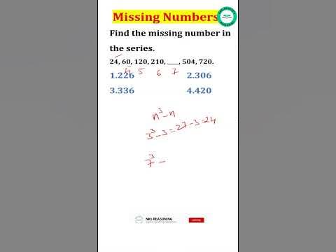 Missing Number Series - YouTube