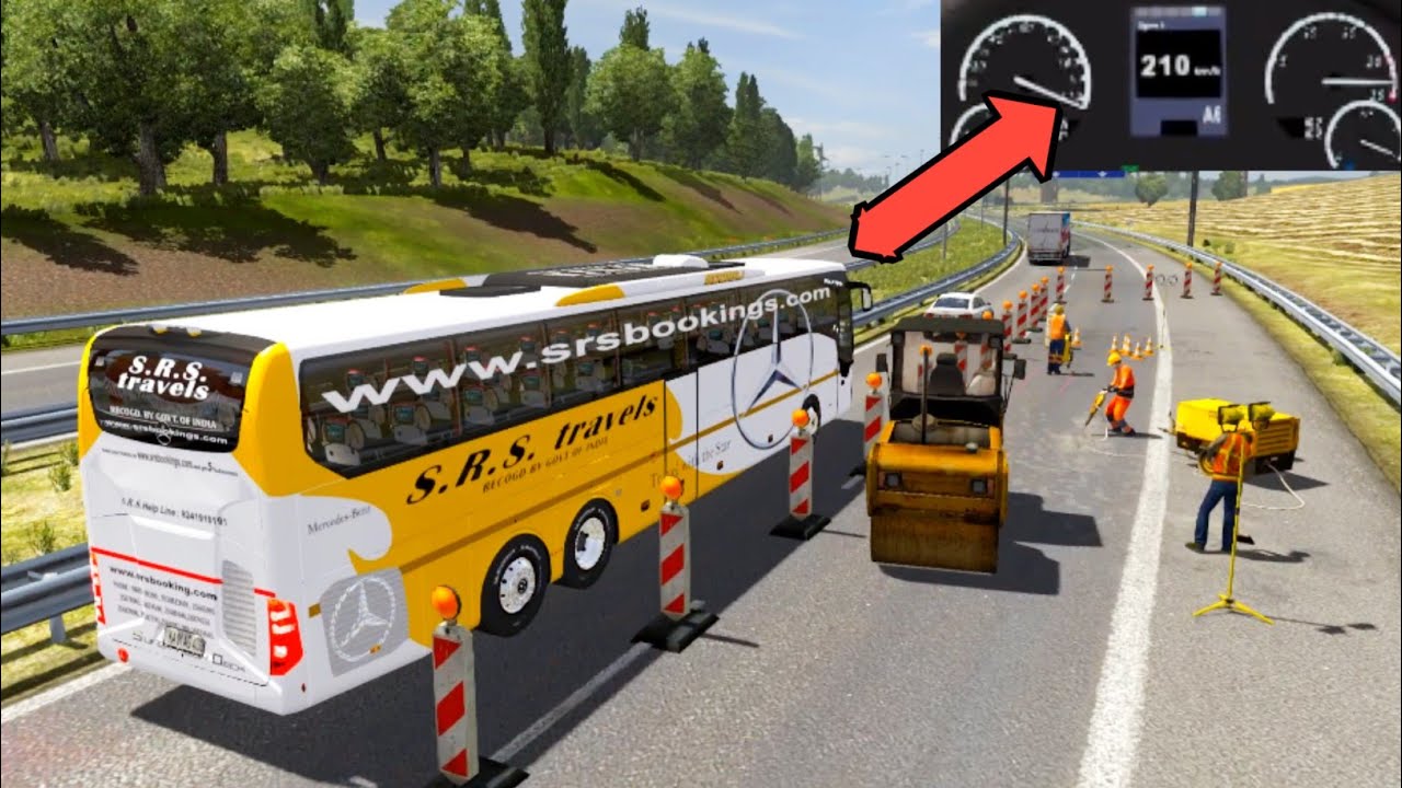 SRS Mercedes-Benz Multi-Axle Bus Driving | Speed 210+ | Bus Mod [ETS2 1 ...