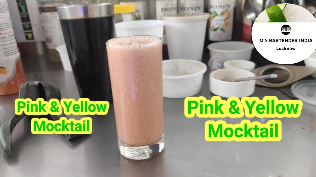 PINK & YELLOW MOCKTAILS RECIPIMADE BY MANOJ SAHANI How to make pink and ...
