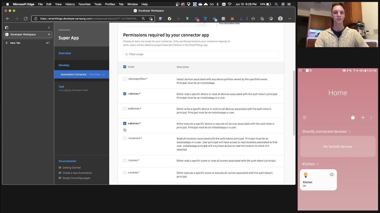 Setting up an example SmartThings SmartApp - YouTube